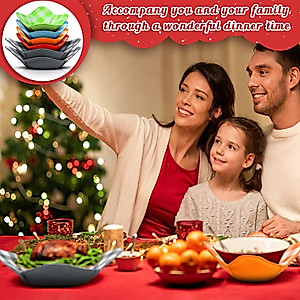 Microwave Bowl Holders Plaid Bowl Holders Hot Bowl Holder Safe Microwave Plate Holder Heat Resistant Bowl Holder for Rice Soup Pasta Bowls (Red, Blue, Green, Yellow, Gray,6 Pieces)