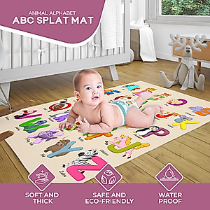 MiamiMor Splat Mat for Under High Chair/Arts/Crafts, Polyester Material, Waterproof Mat and Anti-Slip Floor Protector