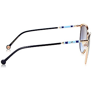 Carolina Herrera Grey Shaded Blue Butterfly Ladies Sunglasses CH 0029/S 0LKS/GB 60