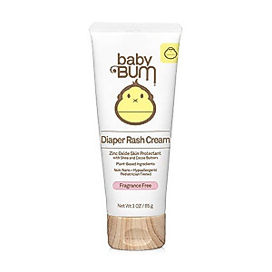 Baby Bum Diaper Rash Cream | Natural Zinc Oxide Ointment for Maximum Relief and Rash Prevention| Fragrance Free | Gluten Free and Vegan | 3 FL OZ