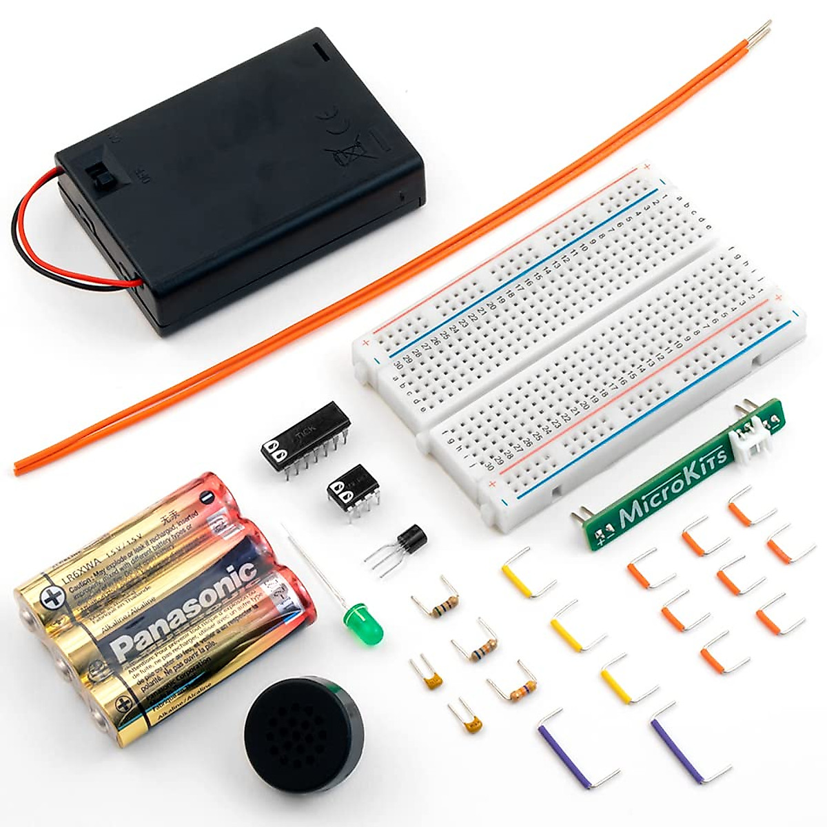 MicroKits Theremin Electronics Kit | Educational Electronic Music STEAM/STEM Kits for Kids or Grown Ups | No Tools Needed Easy to Build Breadboard Kit