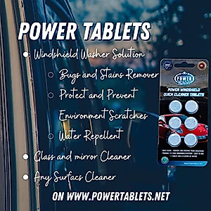 NEW 6 Gallons Power Windshield washer fluid Tablets for car glass window cleaner washer fluid water repellent, or to clean any surface for RV or household all purpose