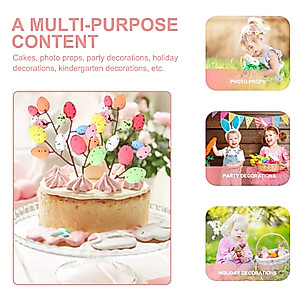 LUOZZY 8pcs Easter Egg Picks Artificial Easter Eggs Branches Flower Picks Fake Eggs Bouquet for Spring Easter Party Garden Yard Home Vase Decor
