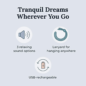 Yogasleep Rohm Portable White Noise Sound Machine, 3 Soothing Natural Sounds with Volume Control, Sleep Therapy For Adults, Kids & Baby, Noise Cancelling for Office Privacy & Meditation, Registry Gift