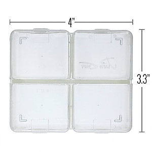 ToolTreaux Clear 4 Compartment Plastic Pop Top Storage Organizer