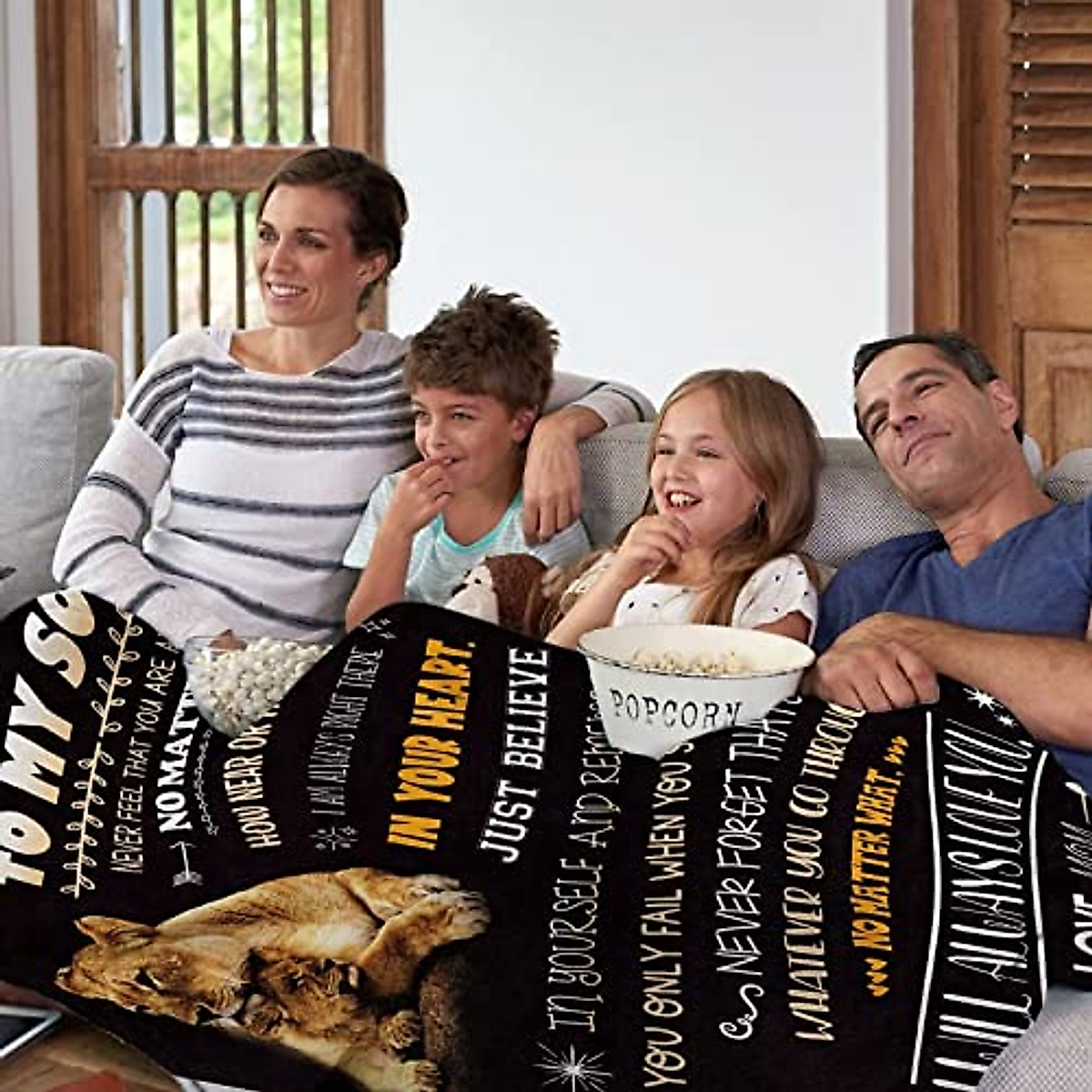 to My Son Gifts from Mom Blanket, Gifts for Son from Mom to My Son Blanket from Mom Mother Son Gifts, Mother Son Gifts Mom to Son Gifts Presents for Birthday Flannel Throw Blanket - 60 x 50 Inch