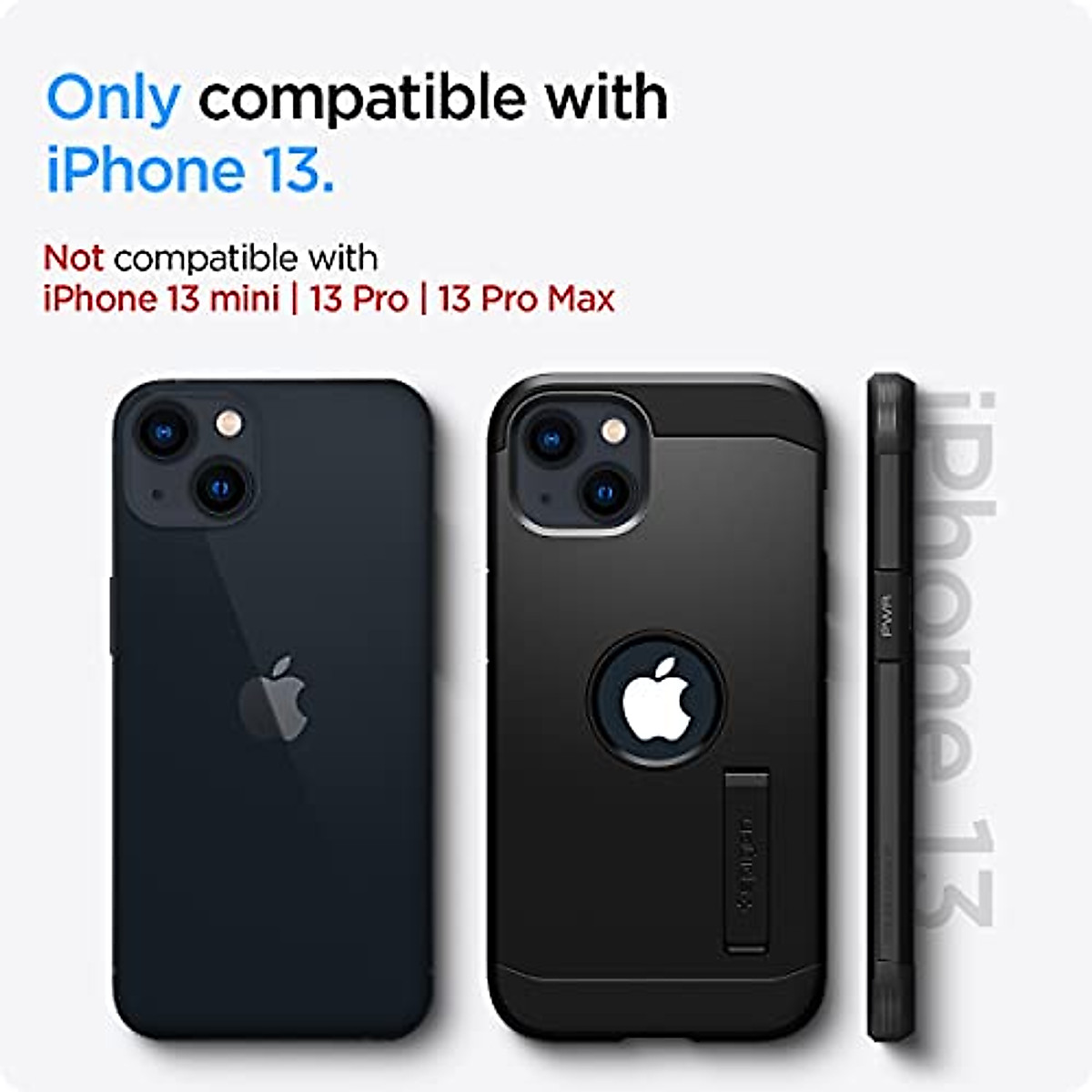 Spigen Tough Armor [Extreme Protection Tech] Designed for iPhone 13 Case (2021) - Black