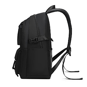 Teecho Stylish Laptop Backpack For Men and Women Roomy Rucksack for Travel Black