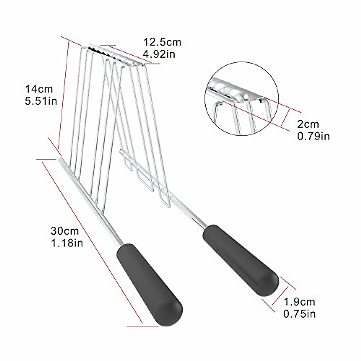 LZLXXLZL Sandwich Cage for Toaster, Sandwich Cage for 2-Slice Toaster, Classic Toaster Sandwich Clip Toaster Accessories Kitchen Utensils