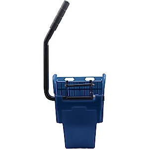Carlisle FoodService Products Omnifit Mop Bucket with Side Press Wringer and Soiled Water Insert for Floor Cleaning, Kitchens, Restaurants, And Janitorial Use, Polypropylene (Pp), 35 Quarts, Blue