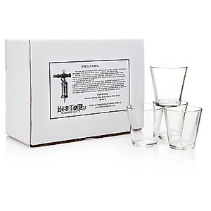HISTORY COMPANY Enoteca Italian Wine Bar Stemless Wine Glass 4-Piece Set (Gift Box Collection)
