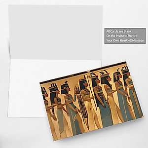 QHWLR Women In Ancient Egypt Print Greeting Card For Birthday Wedding Party Invitation Appreciation Cards For