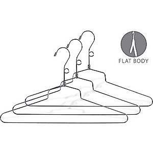 Petite Chrome Metal Swivel Salesman Hanger with Loop on Neck in 16" Length X 1/8" Thick, Box of 100