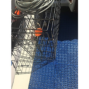 Set of 9 Interlocking Gray Rubber Floor Tiles- 11.5 inches Each Side - Non-Slip Tread - Wet Areas Like Pool Shower Locker-Room Bathroom Deck Patio Garage Boat. Can be Cut to fit- Foghorn Construction