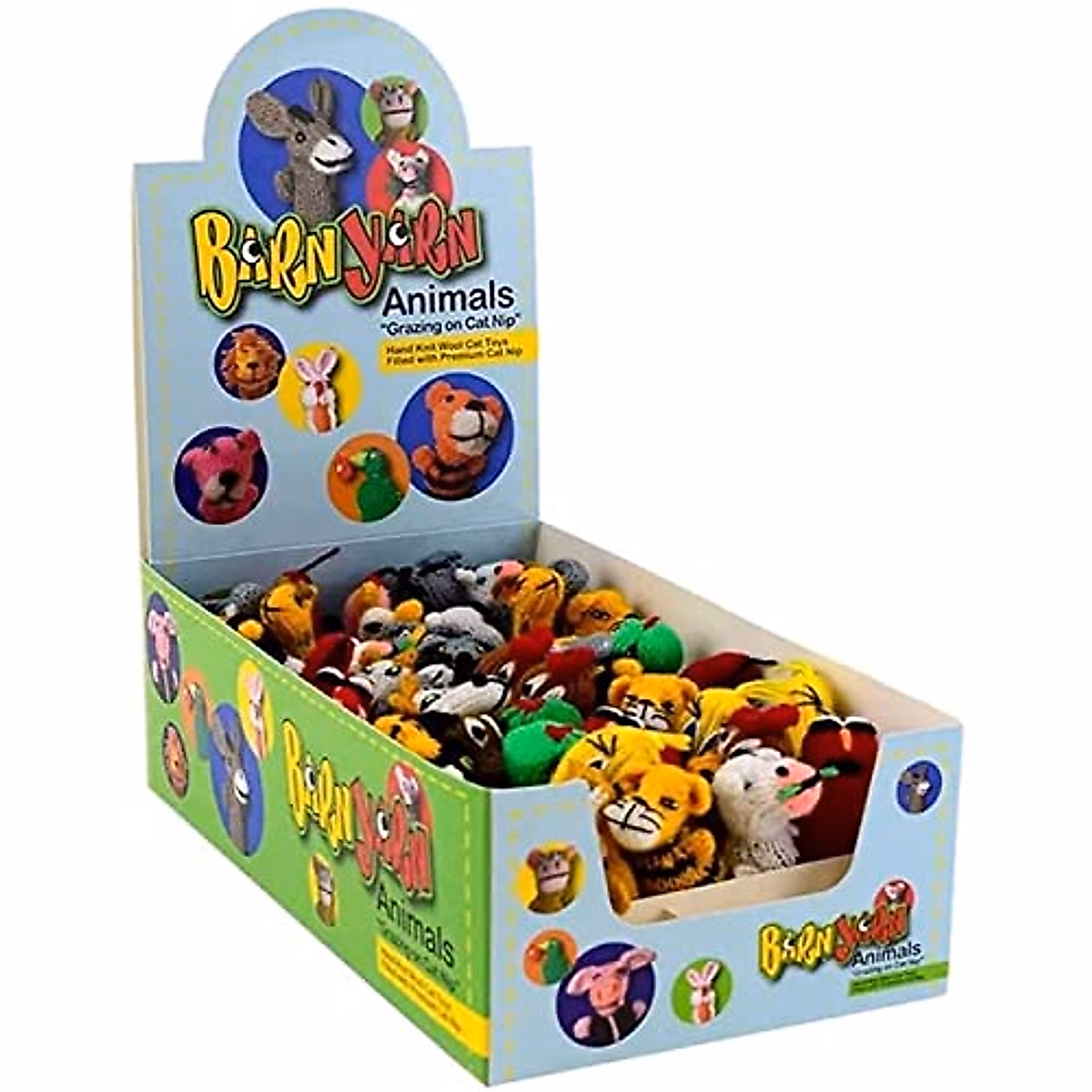 Barn Yarn Hand Knit Wool Cat Toy, stuffed with Organic Catnip (6 pack)