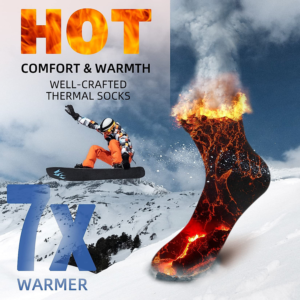 WSGALARY Fuzzy Socks for Women Gifts Thick Crew Fluffy Warm Winter Boot Socks Casual Cozy Heated Slipper Socks