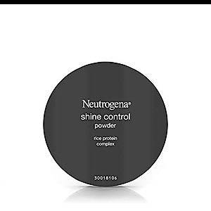 Neutrogena Shine Control Mattifying Face Powder for Oily or Combination Skin, Lightweight & Oil-Absorbing Powder with Rice Protein, Compact with Application Sponge, Invisible 10,.37 oz.