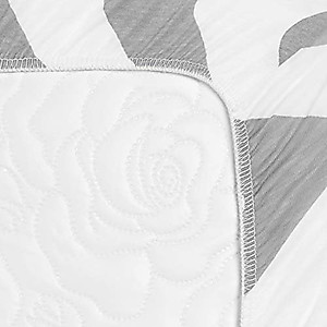 2 Pack Cradle Sheet Set, 100% Cotton Jersey Knit, Breathable Baby Sheet, Fits Cradle Pad/Mattress - Ultra Soft - Gray/White Chevron & Moon Stars Patterns