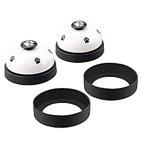 Comsmart Dog Training Bell, Set of 2 Dog Puppy Pet Potty Training Bells, Dog Cat Door Bell Tell Bell with Non-Skid Rubber Base