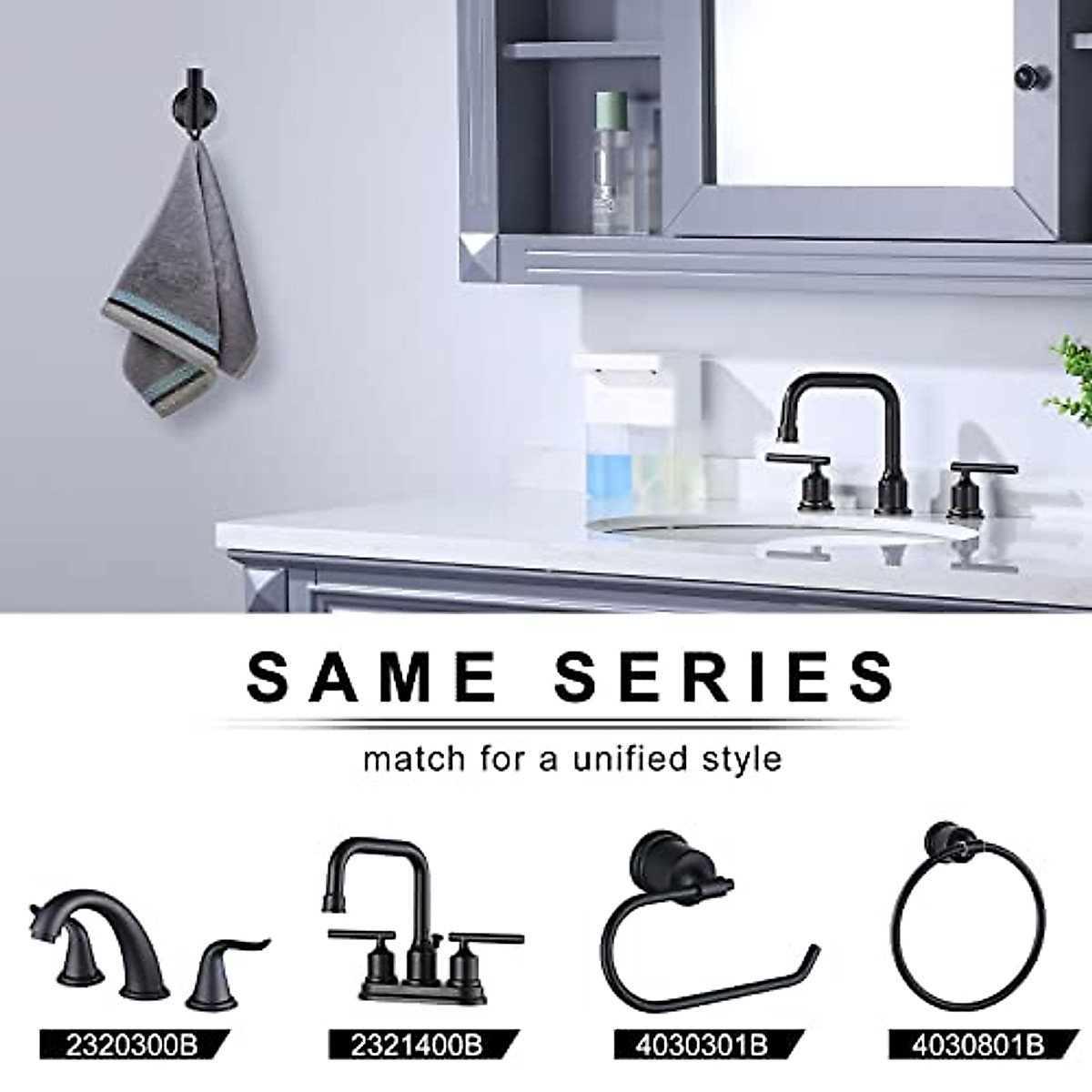 WOWOW Bathroom Towel Hook Black 304 Stainless Steel Towel Hook for Bathroom Coat Robe Clothes Hook Wall Mounted Modern Hand Towel Hook 2 Pack