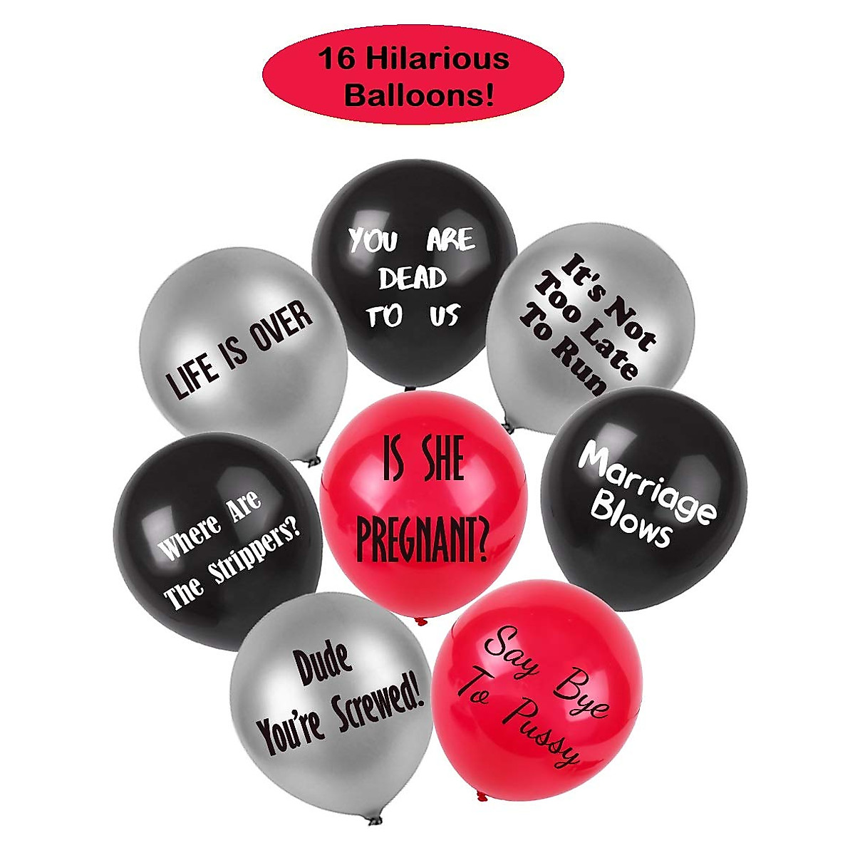 BroSash Funny Bachelor Party Decorations (Gold Bachelor Banner, Bachelor Sash, 16 Funny Party Balloons, and 8 Bachelor Party Rules Cards) 26 Piece Set, Bachelorette Party Supplies Gifts