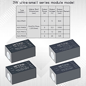 EC Buying AC-DC Isolated Power Module Smart Home Switching Power Module Mini Buck Power Module 220v to 12v HLK-PM12 DC Power Module AC DC Converter 220V to 12V (3PCS)