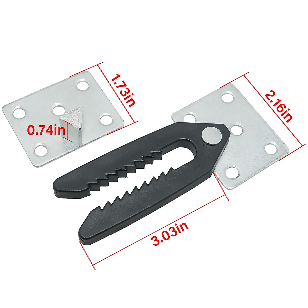 FMHXG 2PCS Plastic Crocodile Buckle Screw Clip Furniture Hinge Double Ear Headrest Hinge Sofa Connector Sofa Combination Fixing Piece Black