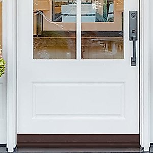 Aosivm Under Door Draft Stopper,Door Draft Blocker,Under The Door Draft Guard,Weather Stripping Noise Cold Air Blocker Window,Washable,Dust Proof,Removable,Adjustable Door Sweeps 38" (1Pc Coffee)