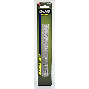 SE 6� Stainless Steel Ruler in SAE and Metric with Drill Gauge - 9263SR