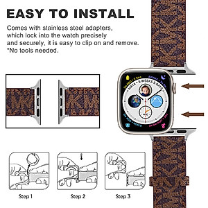 Designer Luxury Watch Band Compatible with Apple Watch 45mm 44mm 42mm 41mm 40mm 38mm, soft leather Replacement strap compatible with iWatch Series 8/7/6/5/4/3/2/1/SE2/SE for Women Men