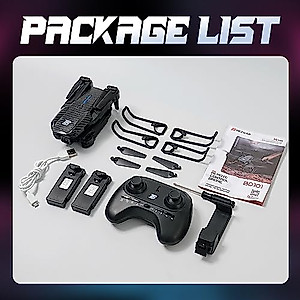 BEZGAR BD101 Drone with 1080P Camera for Adults and Kids - Foldable FPV Remote Control Drone with Gestures Selfie, Auto Hover, One Key Start/Land, 3D Flips, 2 Batteries, Toys Gifts for Boys Girls