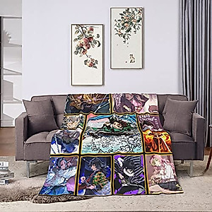 Anime Throw Blanket Flannel Blankets for Bedding Couch Sofa Living Room Throws All Season Gift Wrapping 60"X50"