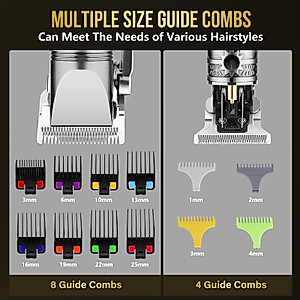 Beard Trimmer for Men, Cordless Electric Hair Clippers Professional, Barber Clippers Rechargeable Sets, Electric Razor Foil Shavers Haircut Kit for Ear, Face, Nose, Hair, Beard,Whole Body Available