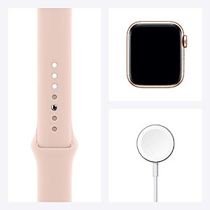 Apple Watch Series 6 (GPS, 40mm) - Gold Aluminum Case with Pink Sand Sport Band (Renewed)