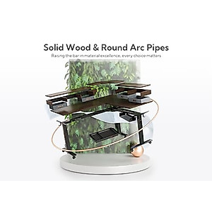 INNOVAR Triple Motor L Shaped Standing Desk with Drawers, Solid Wood Adjustable Corner Stand Up Desk, 63" Electric Standing Desk for Home Office, Black Frame/Brown Top