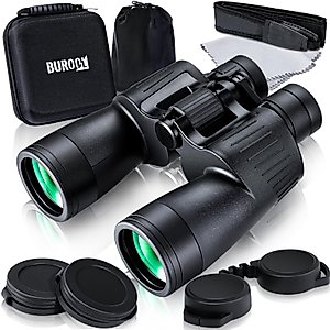 7x50 HD Binoculars High Powered, Large View Binoculars with Clear Low Light Vision-Binoculars for Bird Watching Cruise Travel, Night Vision Binoculars and Waterproof Compact Binoculars for Adults