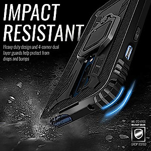 Shields Up OnePlus 7 Pro Case | 10ft. Drop Tested | Carbon Case | Ultra Slim | Lightweight | Scratch Resistant | Shockproof Rugged Protective Cover with Kickstand for OnePlus 7 Pro/ 1+7 Pro -Black