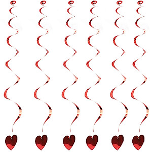 Denkerm Heart Confetti, Heart Shape Hanging Heart Swirls, Reusable Romantic for Decorations Party Supplies Home Party Wedding
