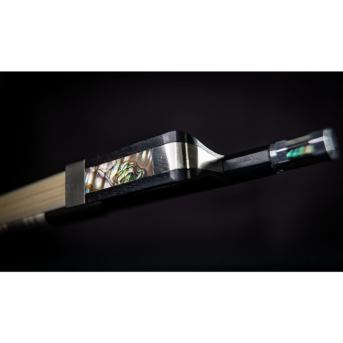 Viotti Carbon Fiber Viola Bow, Hand Crafted by Professional Bow Makers, Strong, Stiff & Well Balanced, Made with Mongolian Horse Hair, for Violist of All Skill Levels (Fleur de lis)