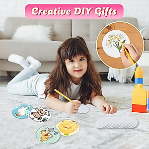 VCEPJH 200 Sets 58mm Button Maker Supplies 2.25 Inch DIY Blank Button Badge Parts Round Button Making Kit includes Metal Pin Back Cover Metal Shells Blank Paper & Clear Film