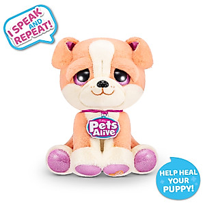 Pets Alive Pet Shop Surprise S3 Puppy Rescue (Bull Dog) by ZURU Surprise Puppy Plush, Ultra Soft Plushies, Compound Surprises Inside, Interactive Toy Pets, Electronic Speak and Repeat