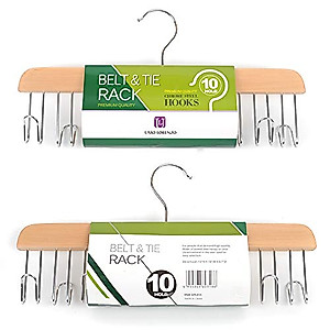 Umo Lorenzo Belt Hanger - Closet Accessories Organizer Hooks for Belts, Ties, and Scarves