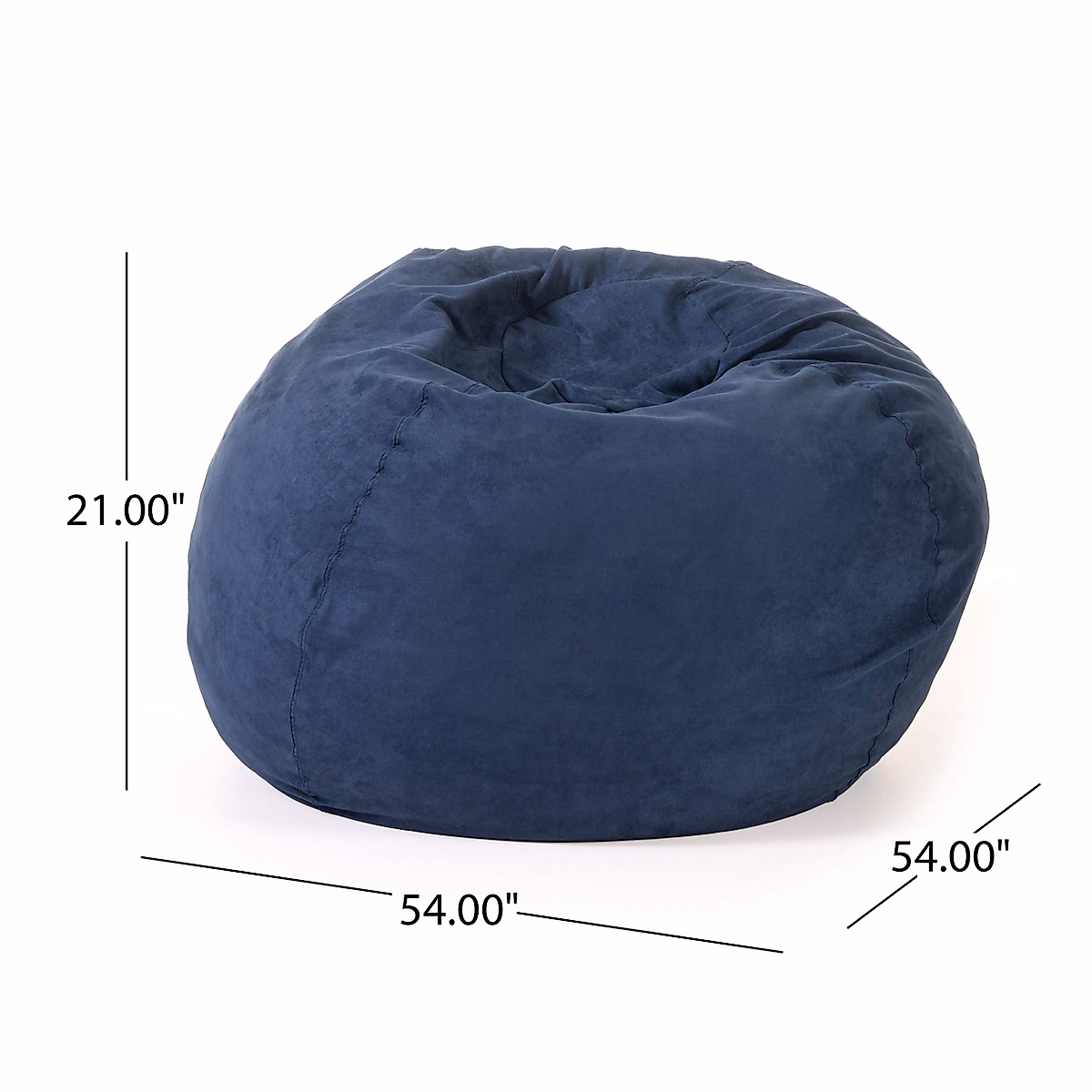 Christopher Knight Home New 5 Foot Bean Bag, 5 Ft, Midnight Blue