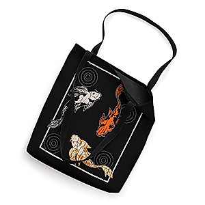 Three Japanese Koi Carp Fish Fun Cool Fishing Lover Graphic Tote Bag