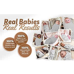 Who's That Baby 2 Pack Adjustable Baby Swaddles 0-3 Months for Newborn Boys and Girls with 2 Baby Mitten Sets, Organic Cotton | Grey and White with Black Polka Dots, Small, SB-001