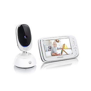 Motorola Comfort75 Video Baby Monitor - Infant Wireless Camera with Remote Pan, Digital Zoom, Temperature Sensor - 5 Inch LCD Color Screen Display with Two-Way Intercom, Night Vision - 1000ft Range