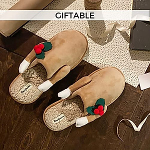 Dearfoams Matching Family Holiday Christmas Reindeer & Turkey Scuff Slipper, Kids Turkey, 4-5 US Unisex Big