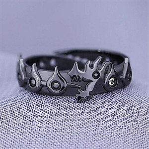 Anime Meliodas Black Dragon Finger Ring Fashion Rings Adjustable Cosplay Props