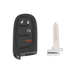 X AUTOHAUX Car Replacement Key Fob Shell Case Black GQ4-54T for Jeep Cherokee 2014-2018 4 Key Button Black