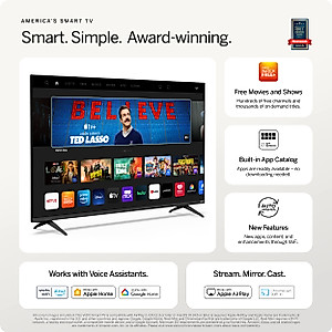 VIZIO 50" MQX Series Premium 4K 120Hz QLED HDR Smart TV with Dolby Vision 240Hz @ 1080p PC Gaming, WiFi 6E, M50QXM-K01, 2023 Model (Renewed)